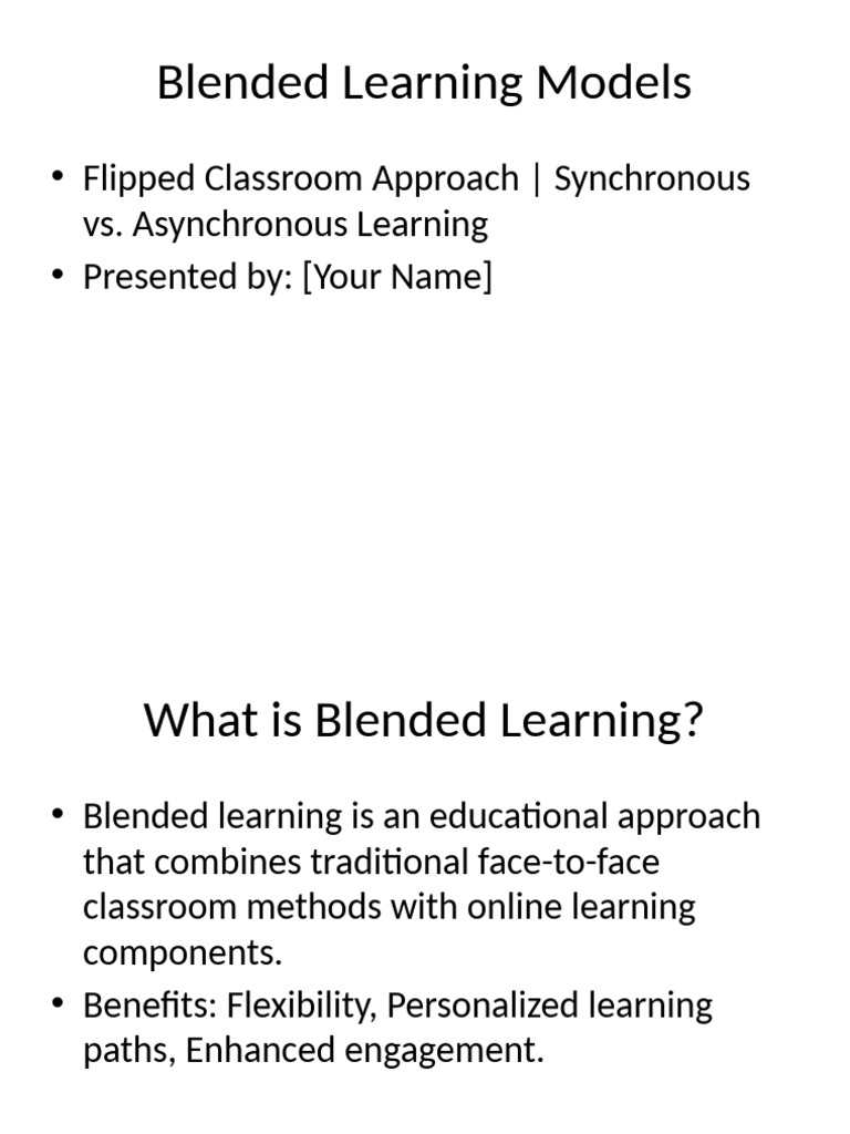 Expanded Blended Learning Models | PDF