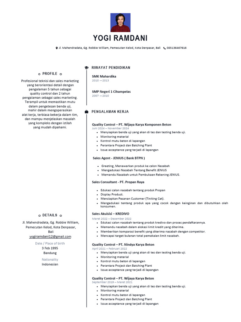 CV - Yogi Ramdani - 2025 | PDF