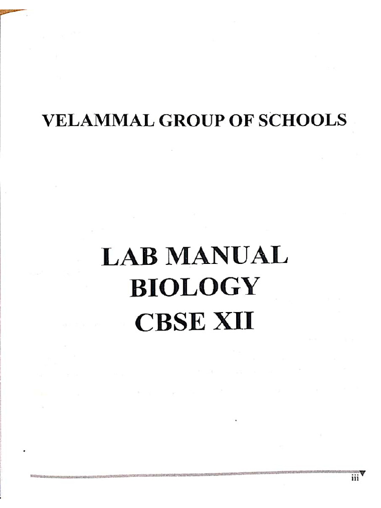 Xii Biology Lab Manual | PDF