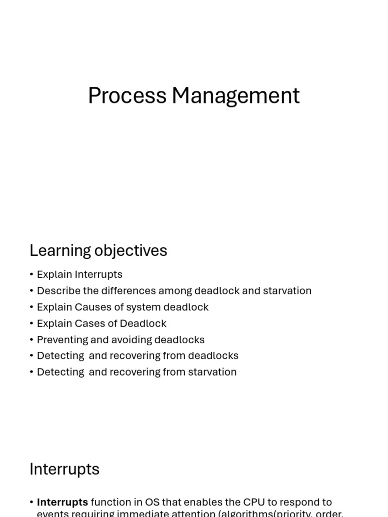 Lesson 5 Process Managment 2 | PDF | Process (Computing) | Operating System