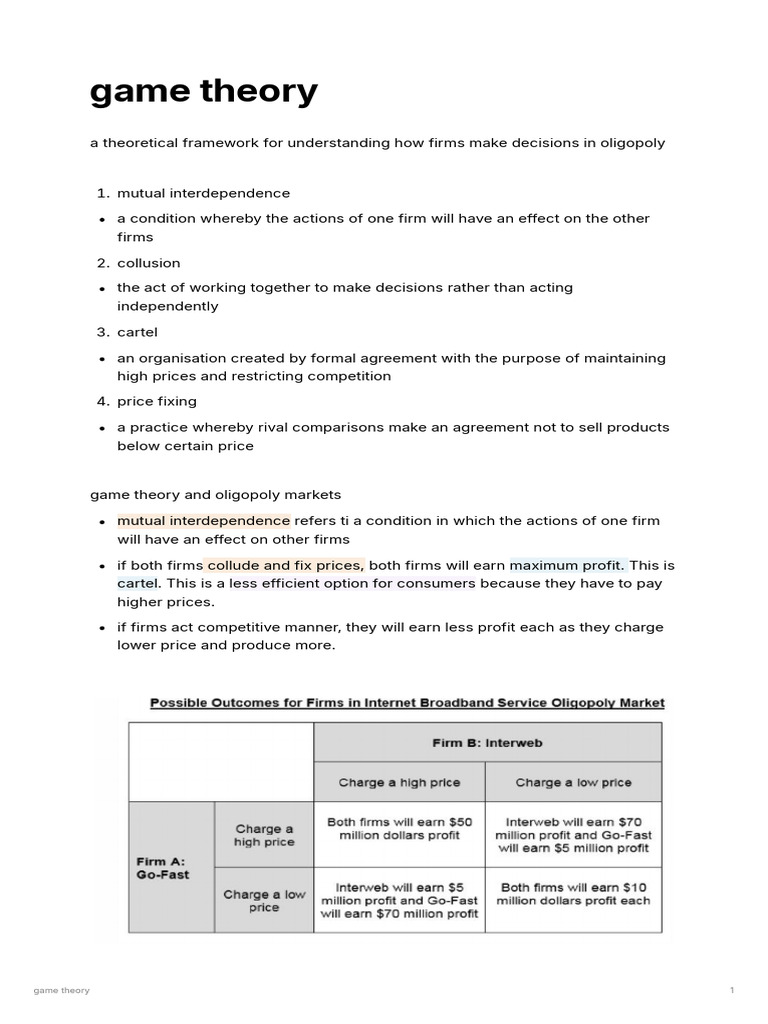 Game Theory | PDF