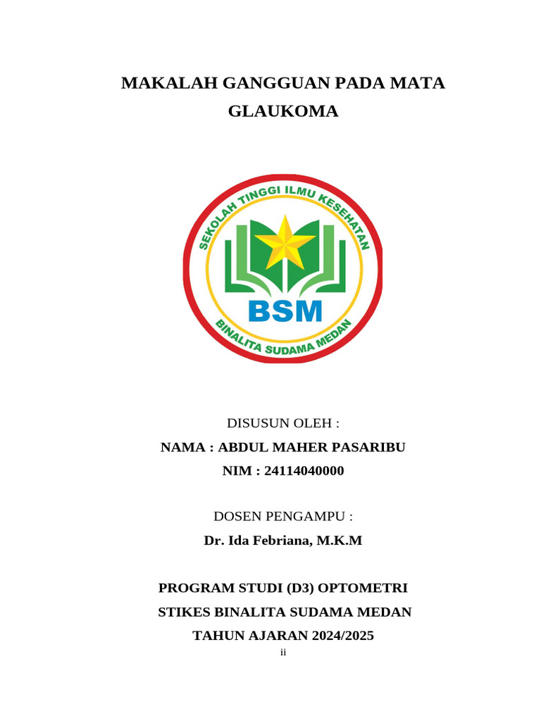 Makalah Gangguan Pada Mata Maher | PDF