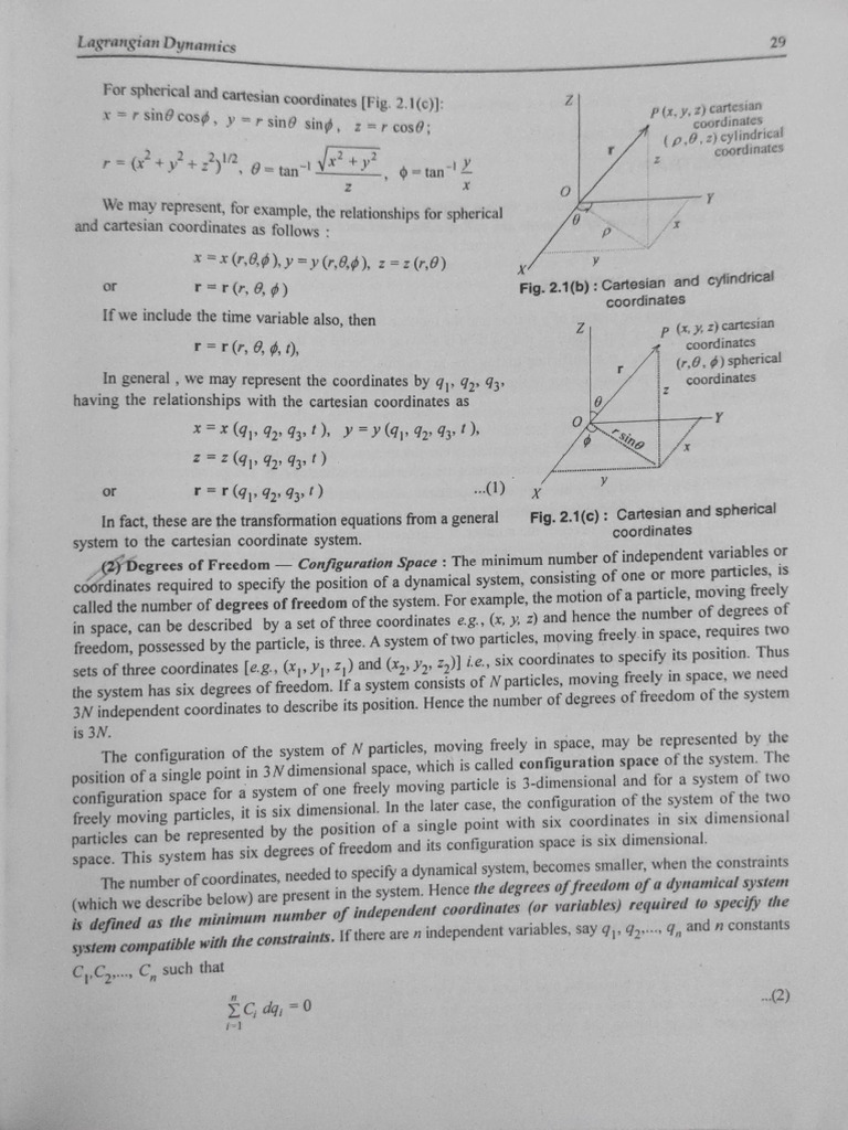 Classical Dynamics Unit 1 | PDF | Lagrangian Mechanics | Hamiltonian Mechanics