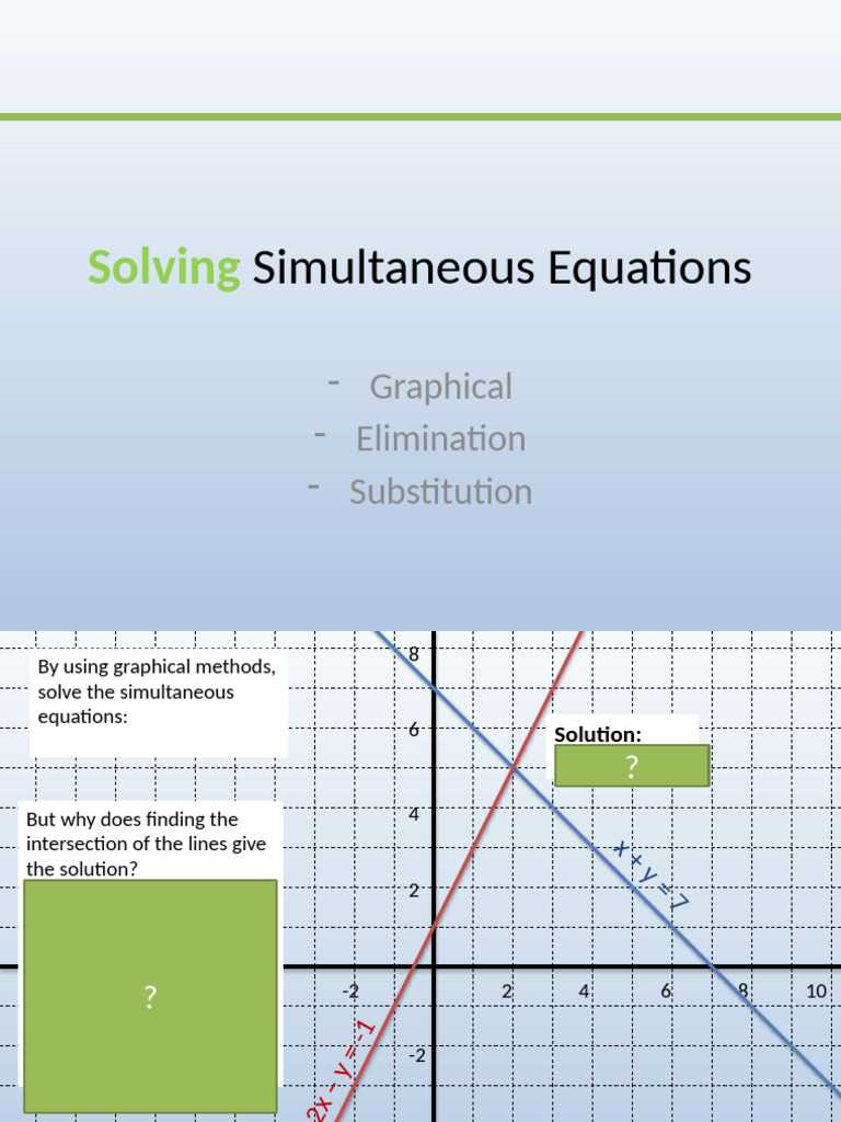 Yr9 SimultaneousEquations | PDF | Equations | System Of Linear Equations