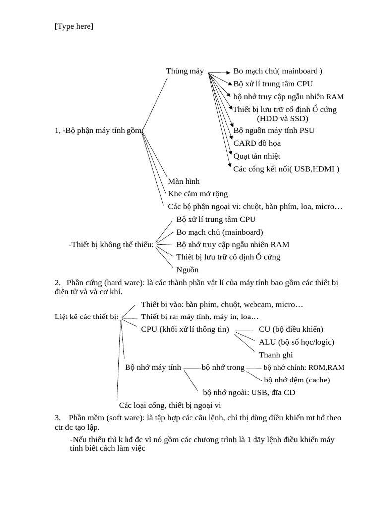 ôn tập tin1 | PDF
