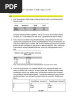 Module Six Worksheet: Methods & Results | PDF | P Value | Student's T Test