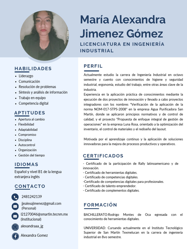 CV - Maria Alexandra Jimenez Gómez - 071800 | PDF | Business