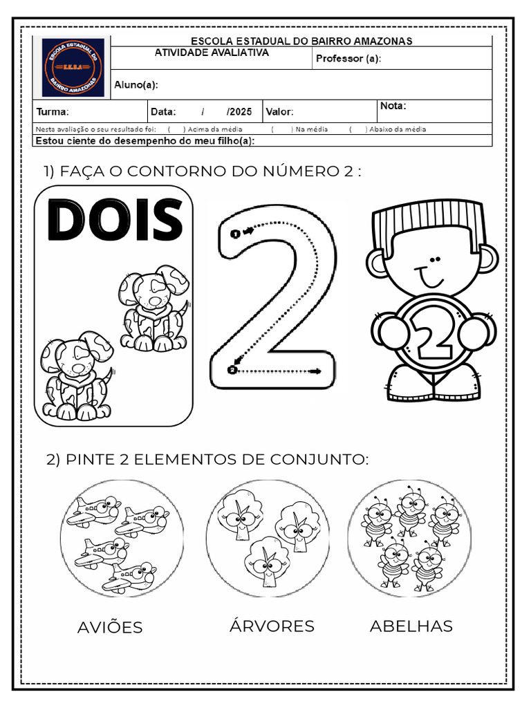 Atividade de Matemática: Número 2 | PDF