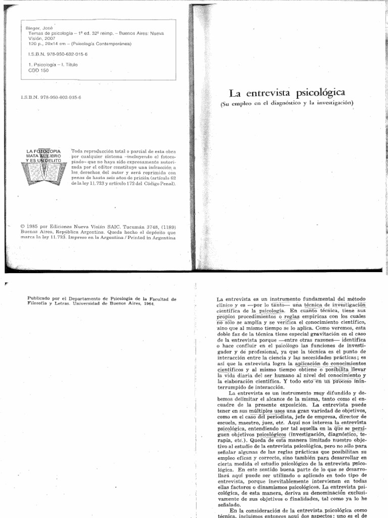 2 - Bleger, J. (1985) - Temas de Psicología Entrevista y Grupos. Buenos ...