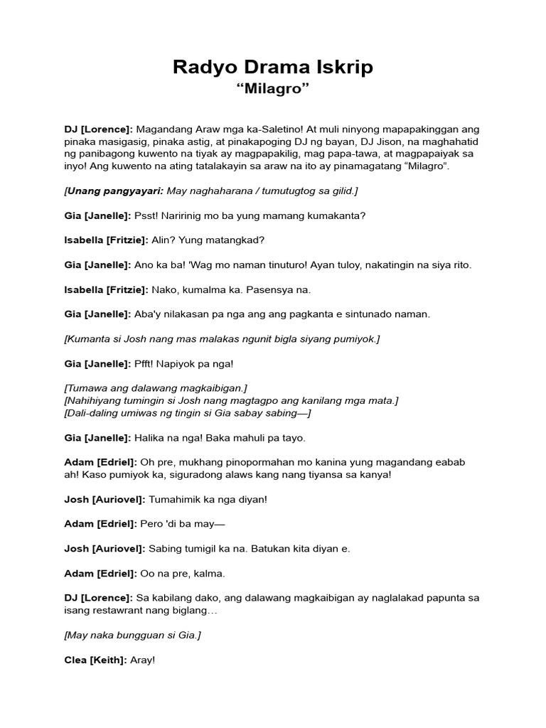 Komunikasyon Iskrip | PDF