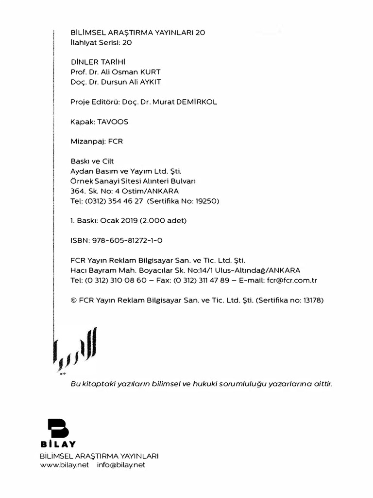 Ali Osman Kurt Ve Dursun Ali Aykıt - Dinler Tarihi | PDF