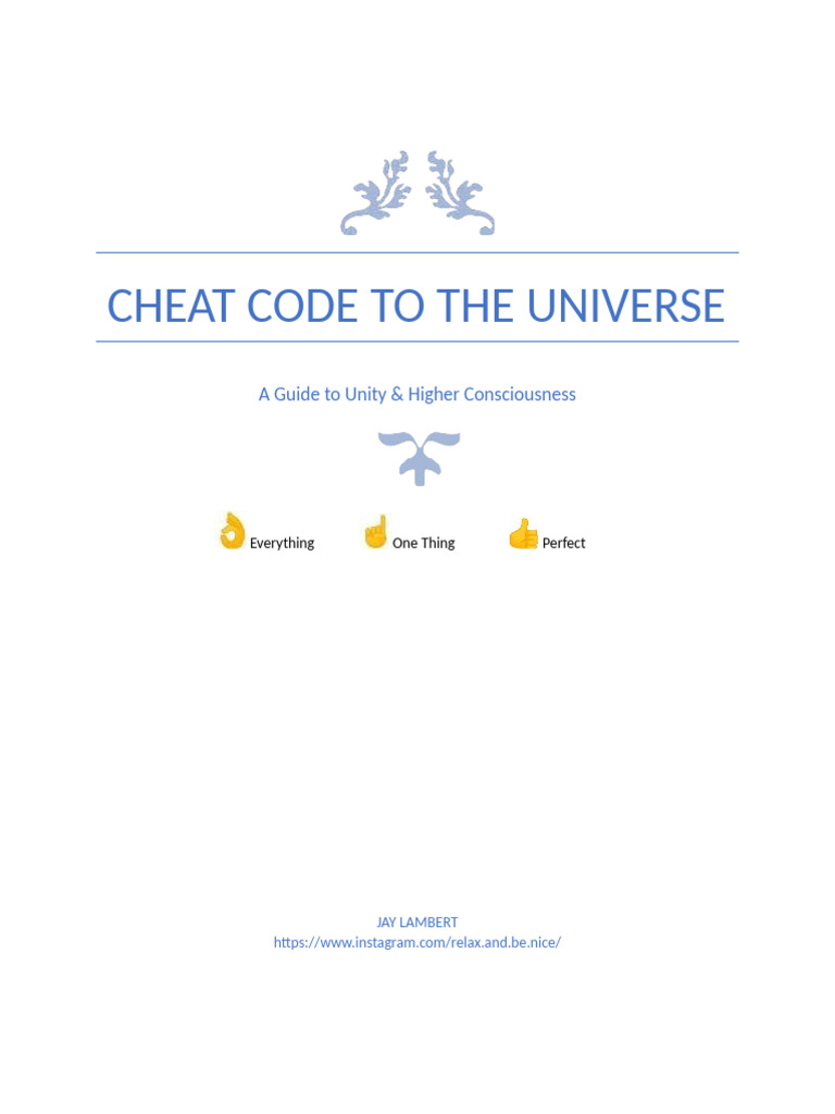 Universal Cheat Code for Consciousness | PDF | Meditation | Breathing