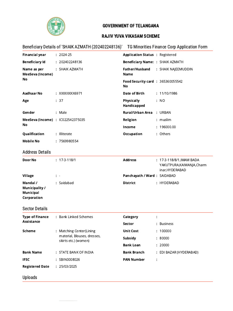 Telangana Obmms - CGG Azmath | PDF