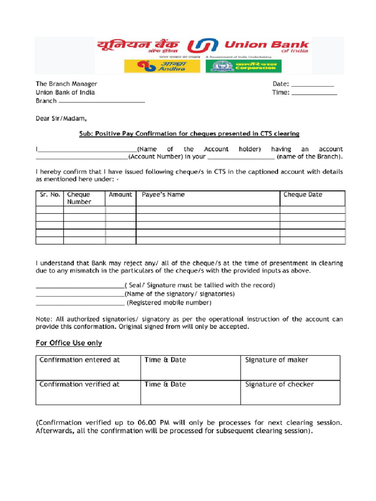 Positive Pay | PDF