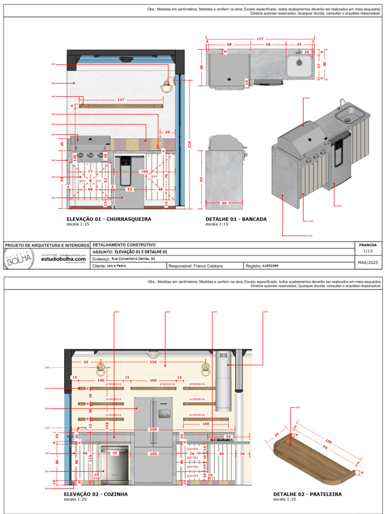 DETALHAMENTO - LAÍS - E - PEDRO - Marcenaria | PDF