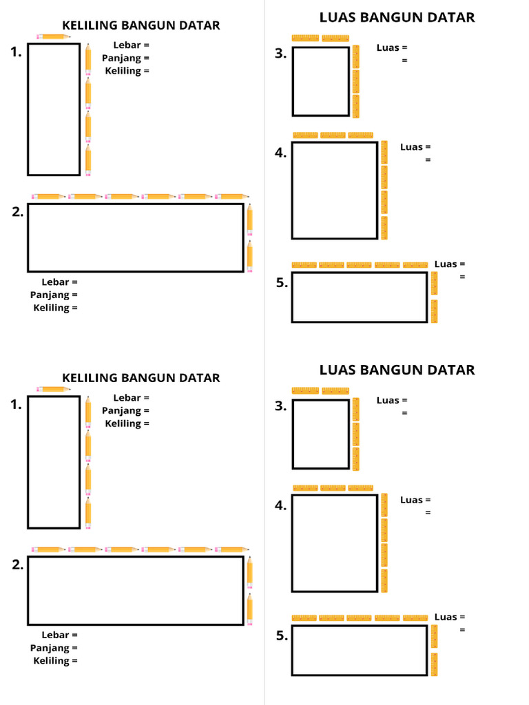 Soal keliling dan luas | PDF