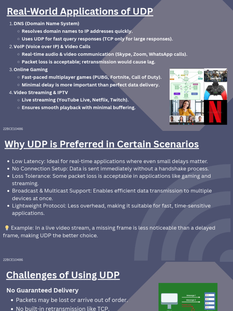 User Datagram Protocol (UDP) - Working and Features | PDF