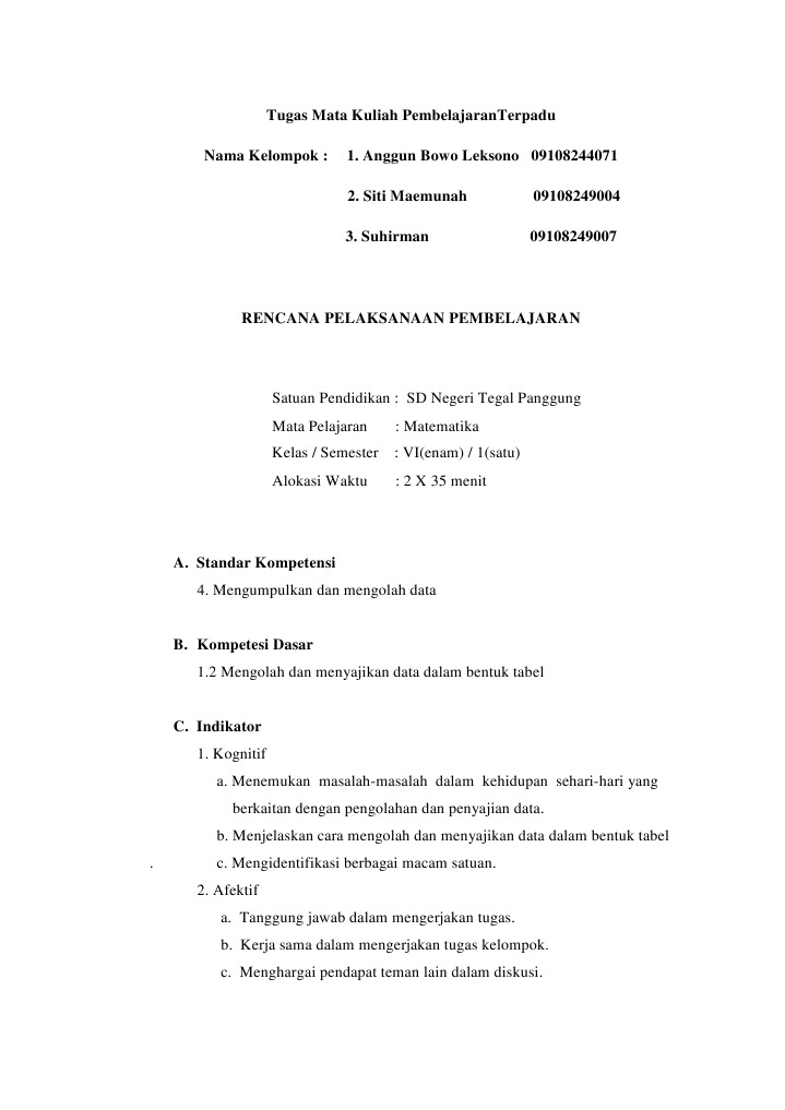 RPP Model Integrated | PDF