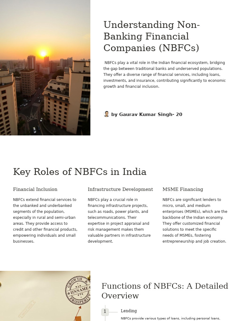 Understanding Non Banking Financial Companies NBFCs | PDF | Non Bank Financial Institution | Loans