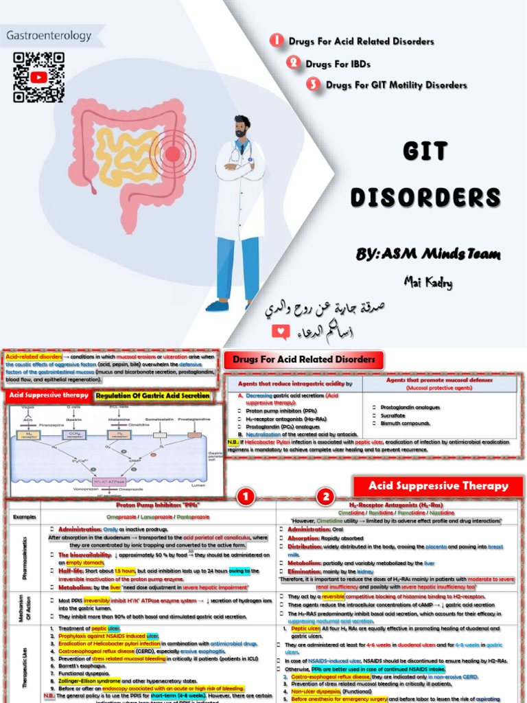 GIT Pharmacology | PDF | Gastroesophageal Reflux Disease | Nonsteroidal ...