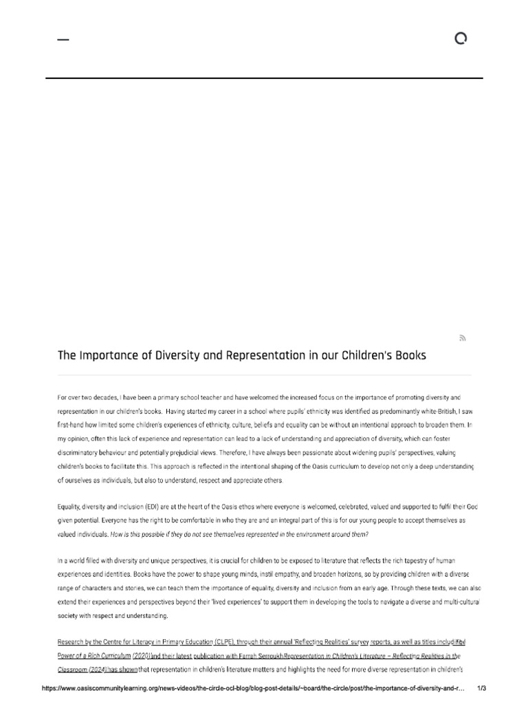 Diversity in Childrens Books | PDF