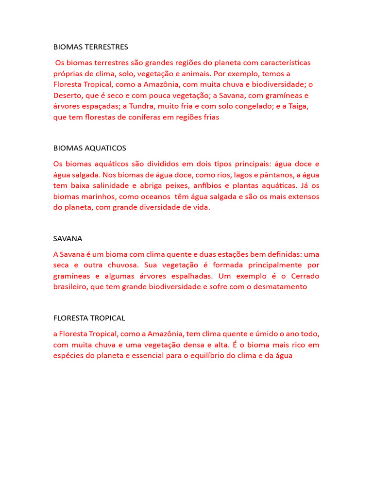 Biomas Terrestres | PDF