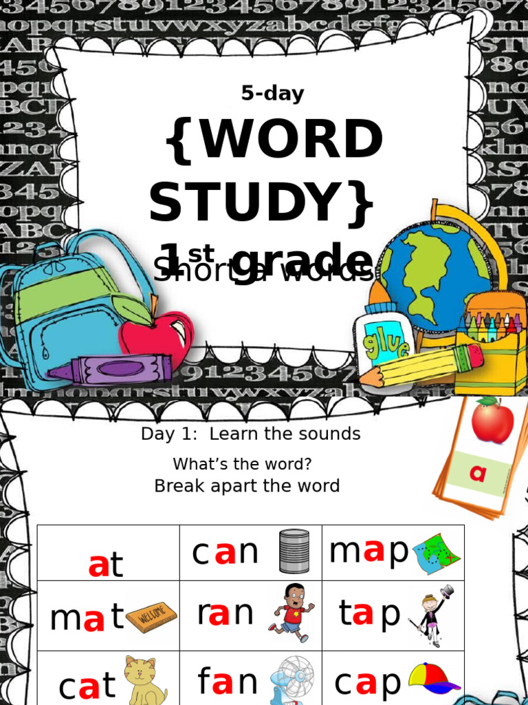 ESY 1st Grade Week 1 Short A | PDF