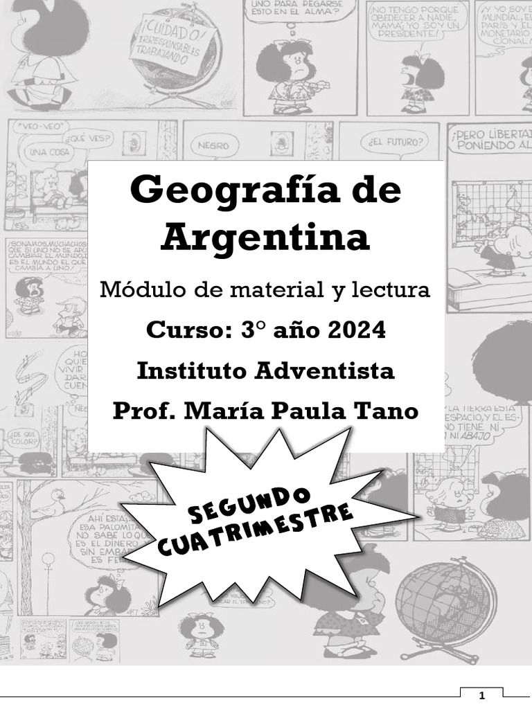 MODULO 2do Cuatrimestre GEOGRAFÍA 3° IAMA | PDF | Placas tectónicas | Volcán