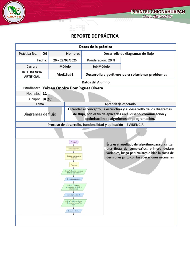 RepPr Ctica 04 M1S1 IA 2C | PDF | Algoritmos | Inteligencia artificial