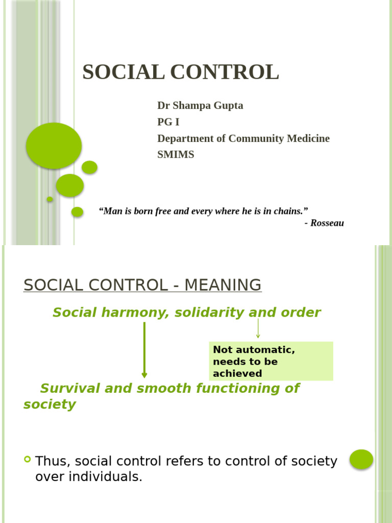 Social Control: Mechanisms and Types | PDF | Rituals | Social Psychology