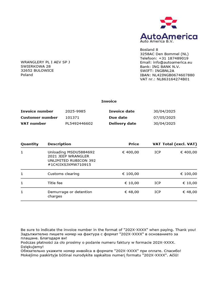 Invoice 2025-9985 | PDF