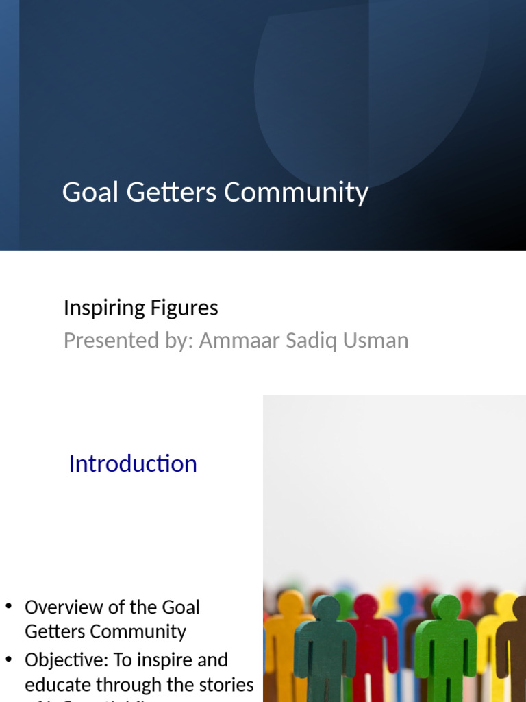 Goal Getters Community Presentation Colored | PDF