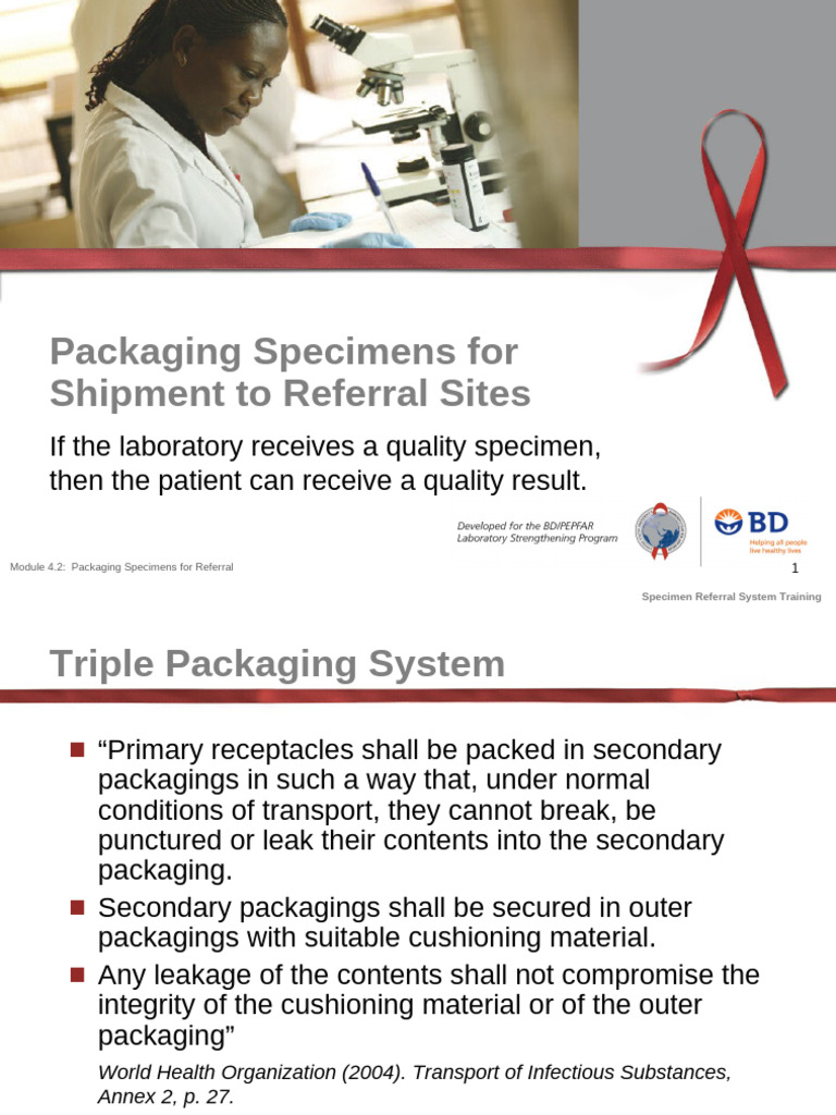 Triple Packaging for Specimen Transport | PDF | Manufactured Goods