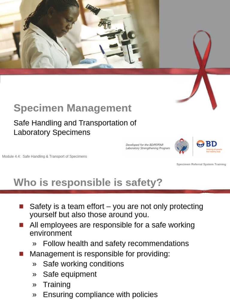 Safe Transport of Laboratory Specimens | PDF | Dangerous Goods ...