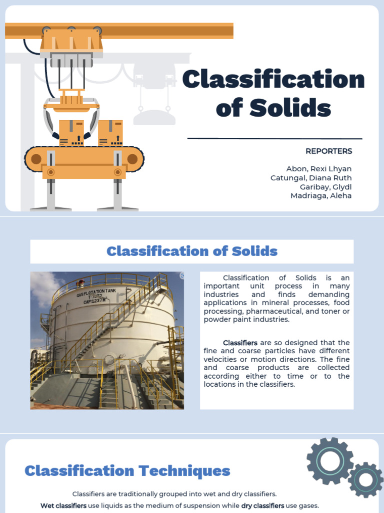 Classification of Solids | PDF | Particulates | Materials