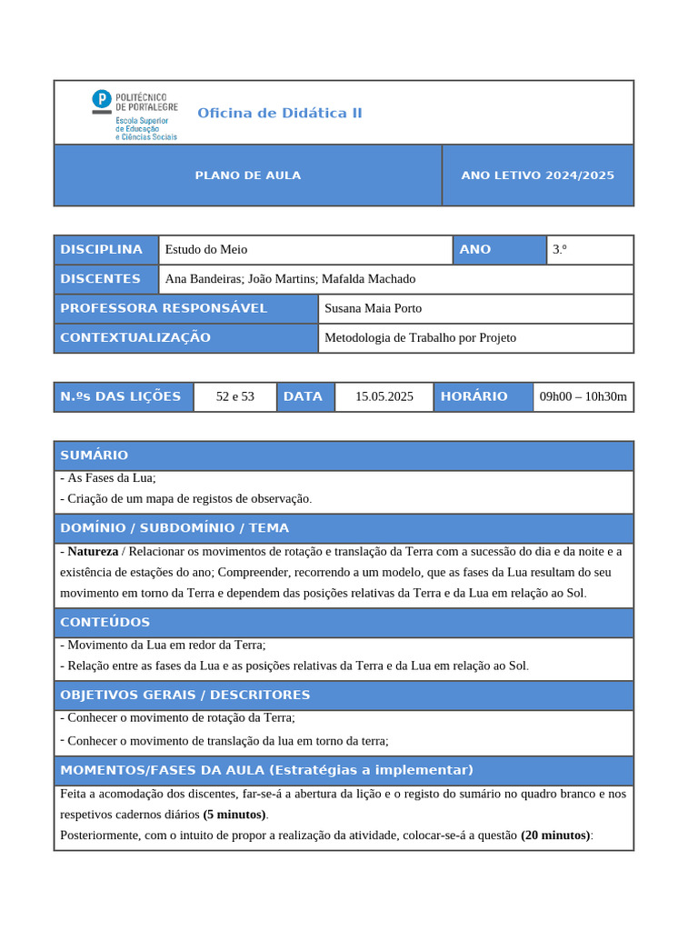 PLANO 2 Fases da Lua | PDF | Lua | Asteroide