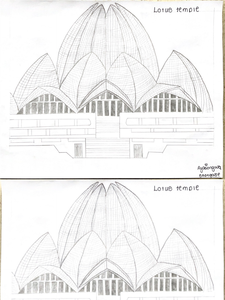 Lotus temple drawing { sketch } | PDF