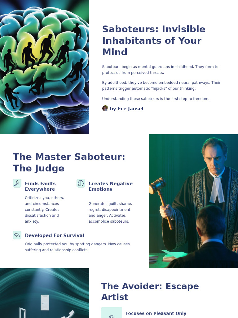 Saboteurs Invisible Inhabitants of Your Mind | PDF | Mind | Anxiety