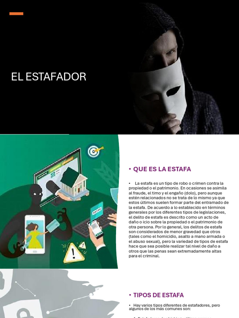 Definición y Tipos de Estafadores | PDF