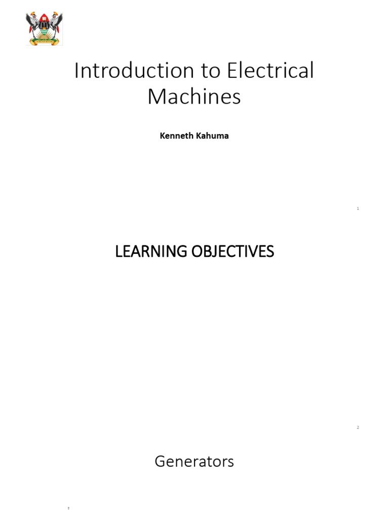 Lecture 1-Introduction to Electrical Machines | PDF | Electric Motor ...