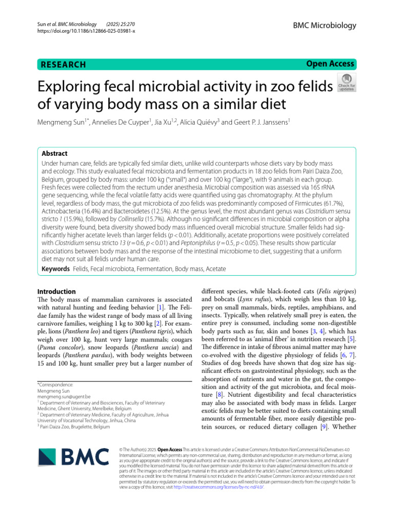 Exploring Fecal Microbial Activity in Zoo Fields | PDF | Microbiology ...