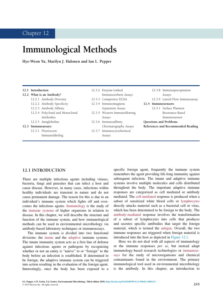 Immunological methods | PDF | Antibody | Elisa