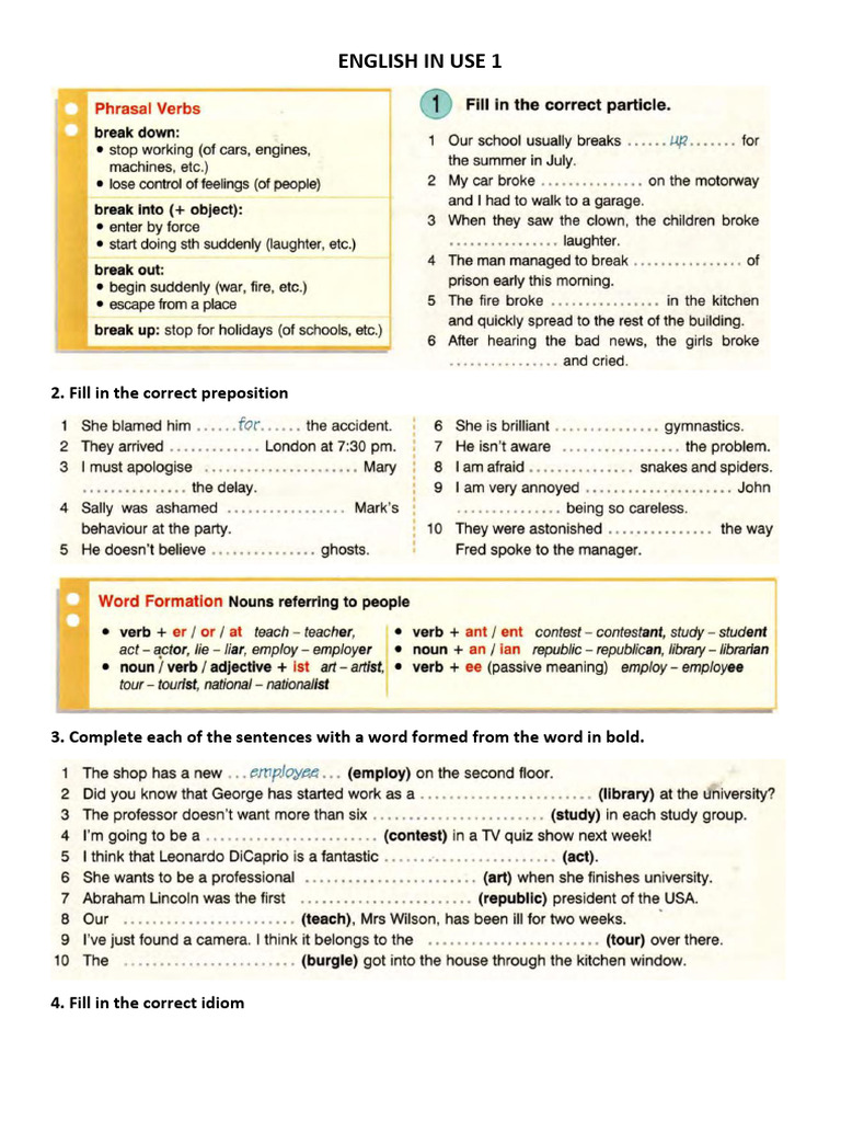 English in Use 1 | PDF