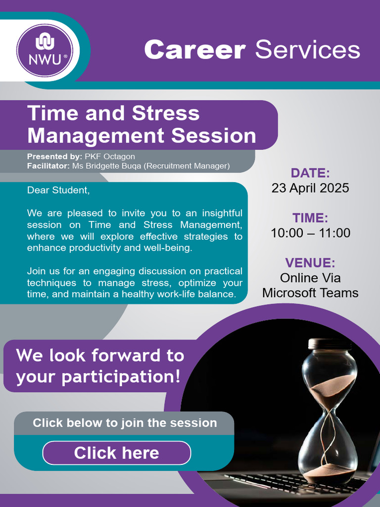 Time - Stress Management - Seminar-Poster | PDF