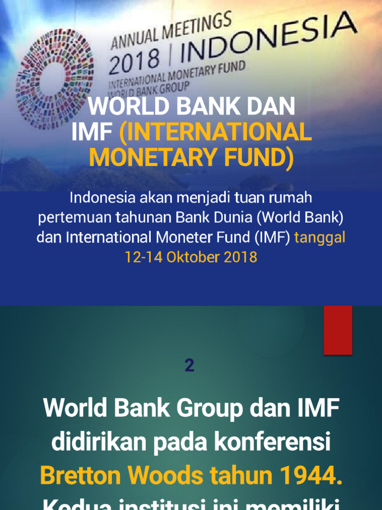 IMF Dan World Bank | PDF