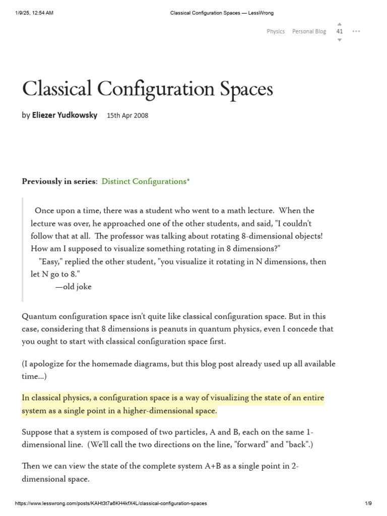 03.Configuration Spaces | PDF | Theoretical Physics | Applied Mathematics