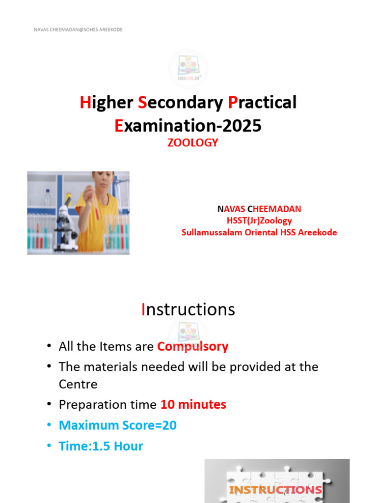 Zoology Practical Exam Guide 2025 | PDF | Kidney | Muscle