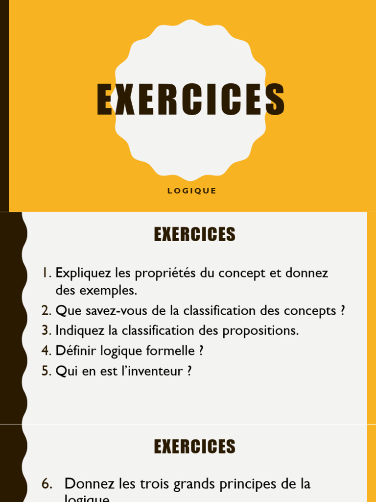 Exercices de logique formelle | PDF | Logique