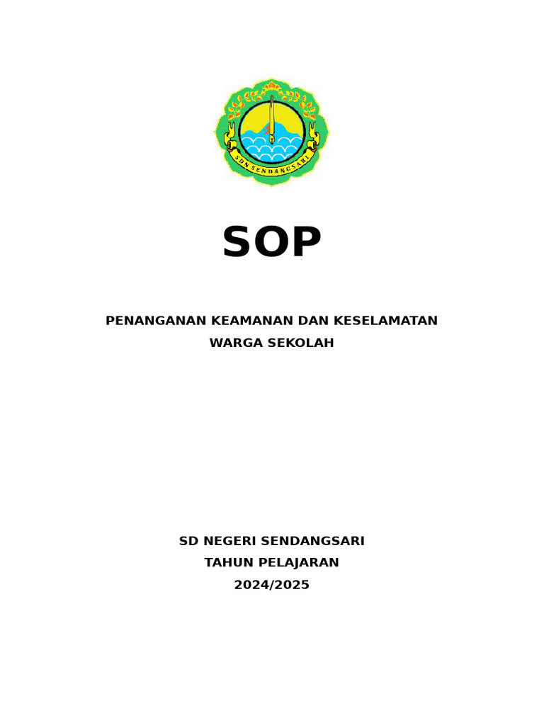 SOP Keamanan dan Keselamatan SD 2024 | PDF