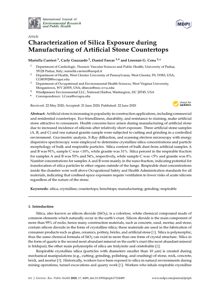 Characterization of Silica Exposure Duri | PDF | Microscope | Electron ...
